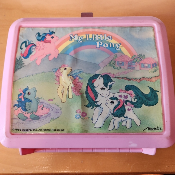 aladdin | Kitchen | 986 My Little Pony Plastic Lunch Pail With Thermos ...